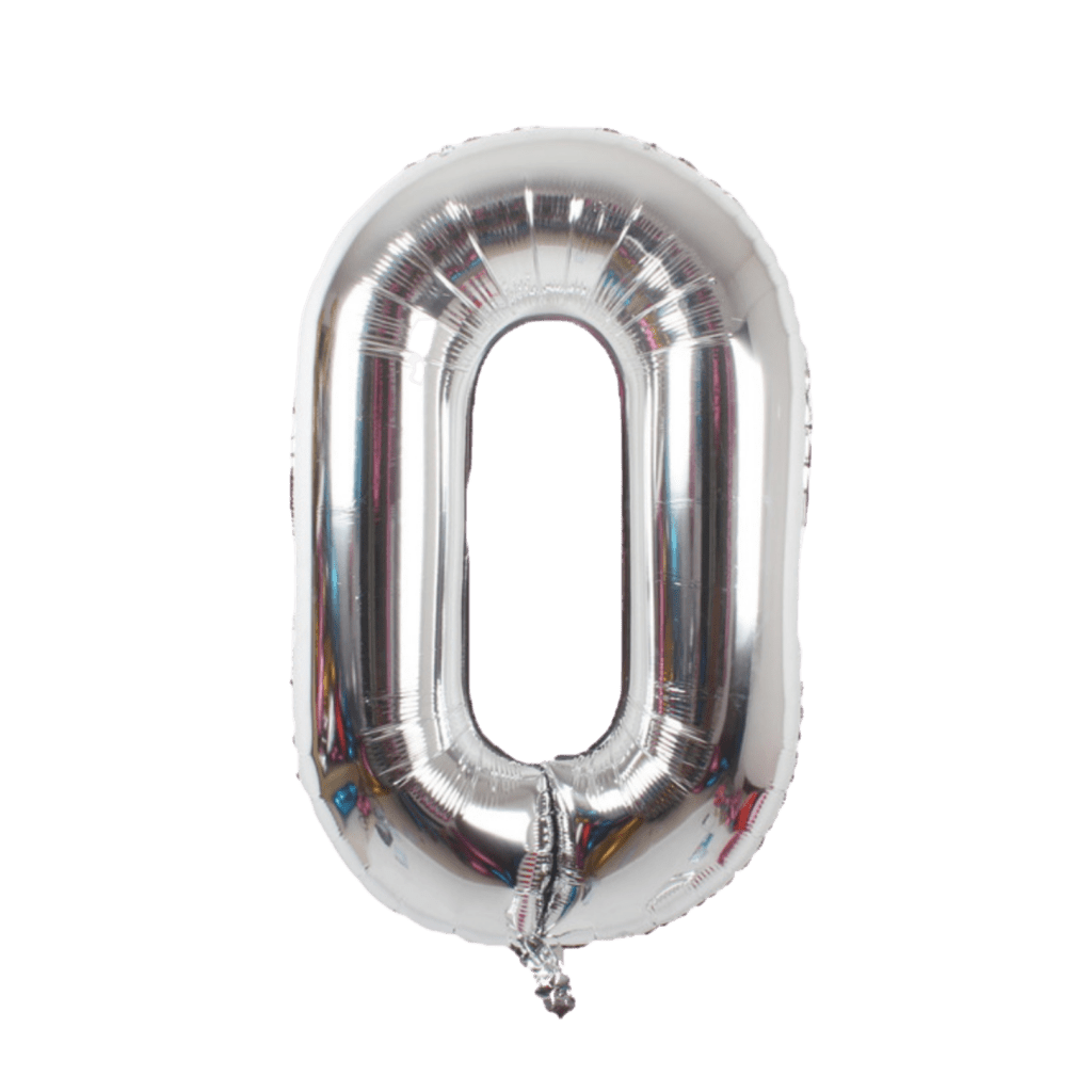 Silver Number Balloons (16 Inch) | Balloon Party Singapore
