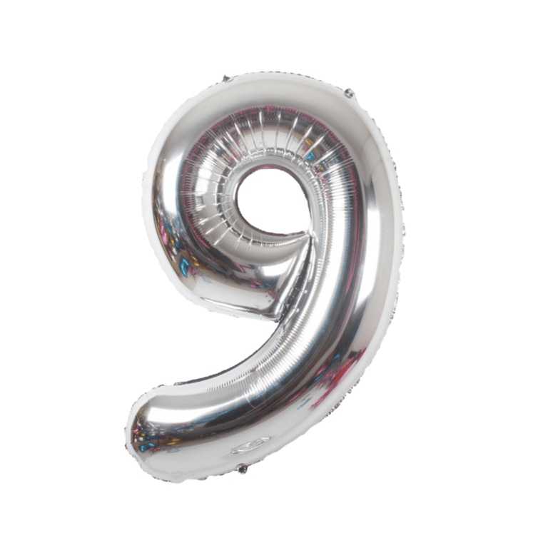 Silver Number Balloons (16 Inch) | Balloon Party Singapore