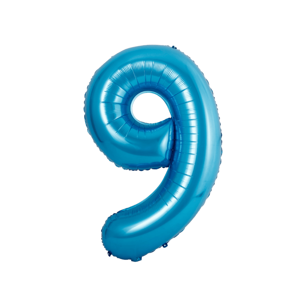 Baby Blue Number Balloons (40 Inch) | Balloon Party Singapore