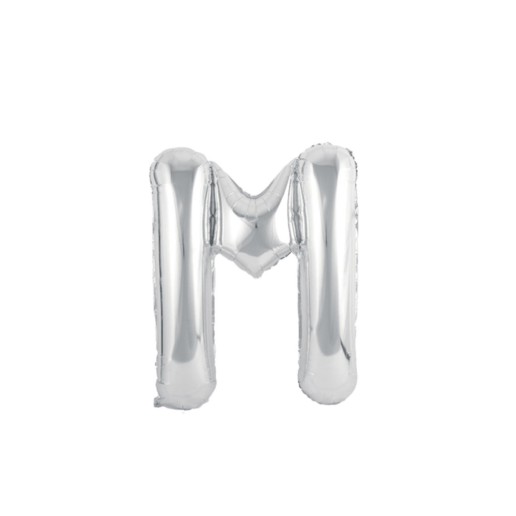 Silver Alphabet Balloons (32 Inch) | Balloon Party Singapore