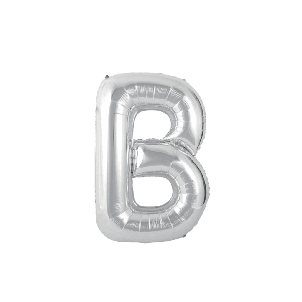 Silver Alphabet Balloons (32 Inch) | Balloon Party Singapore