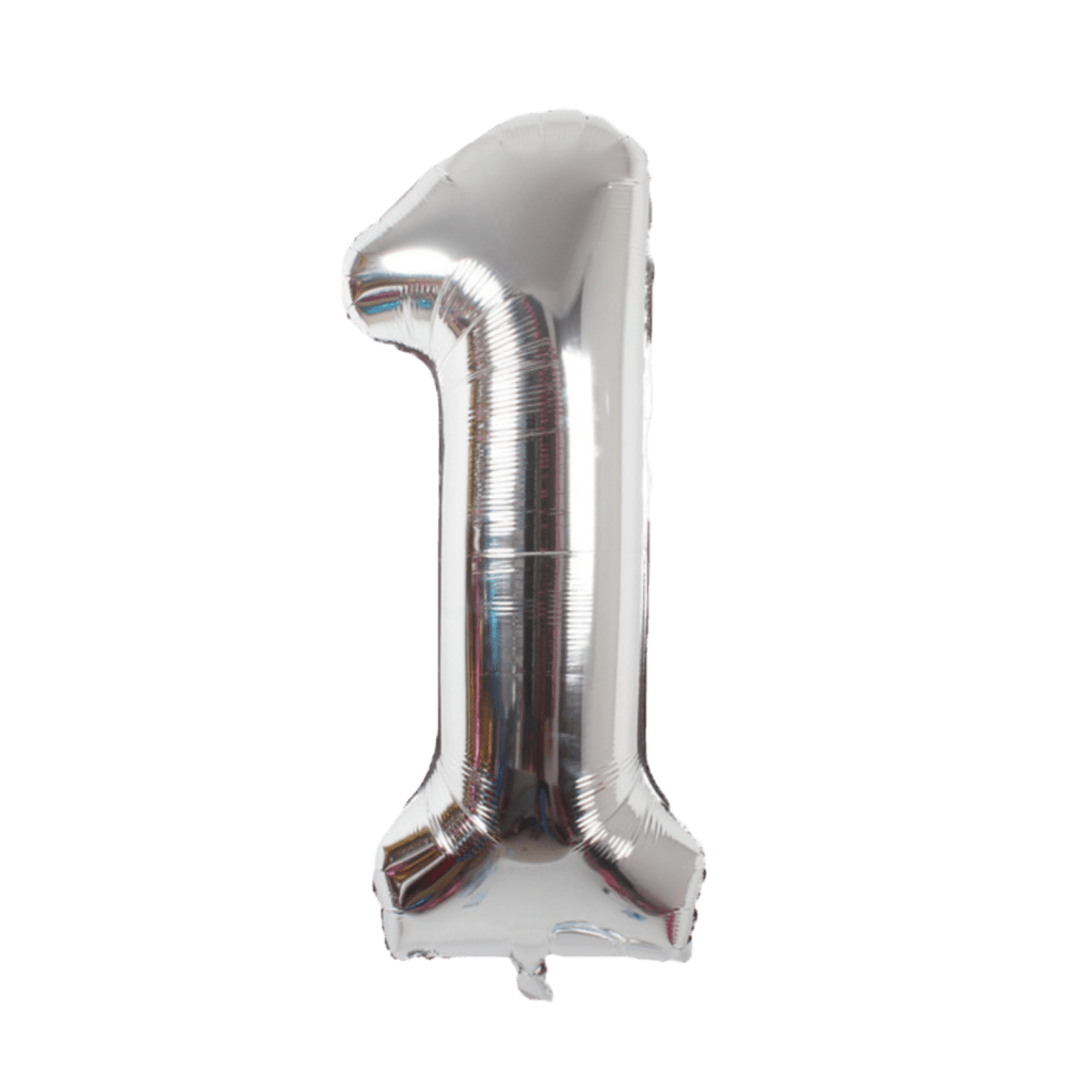 Silver Number Balloons (16 Inch) | Balloon Party Singapore