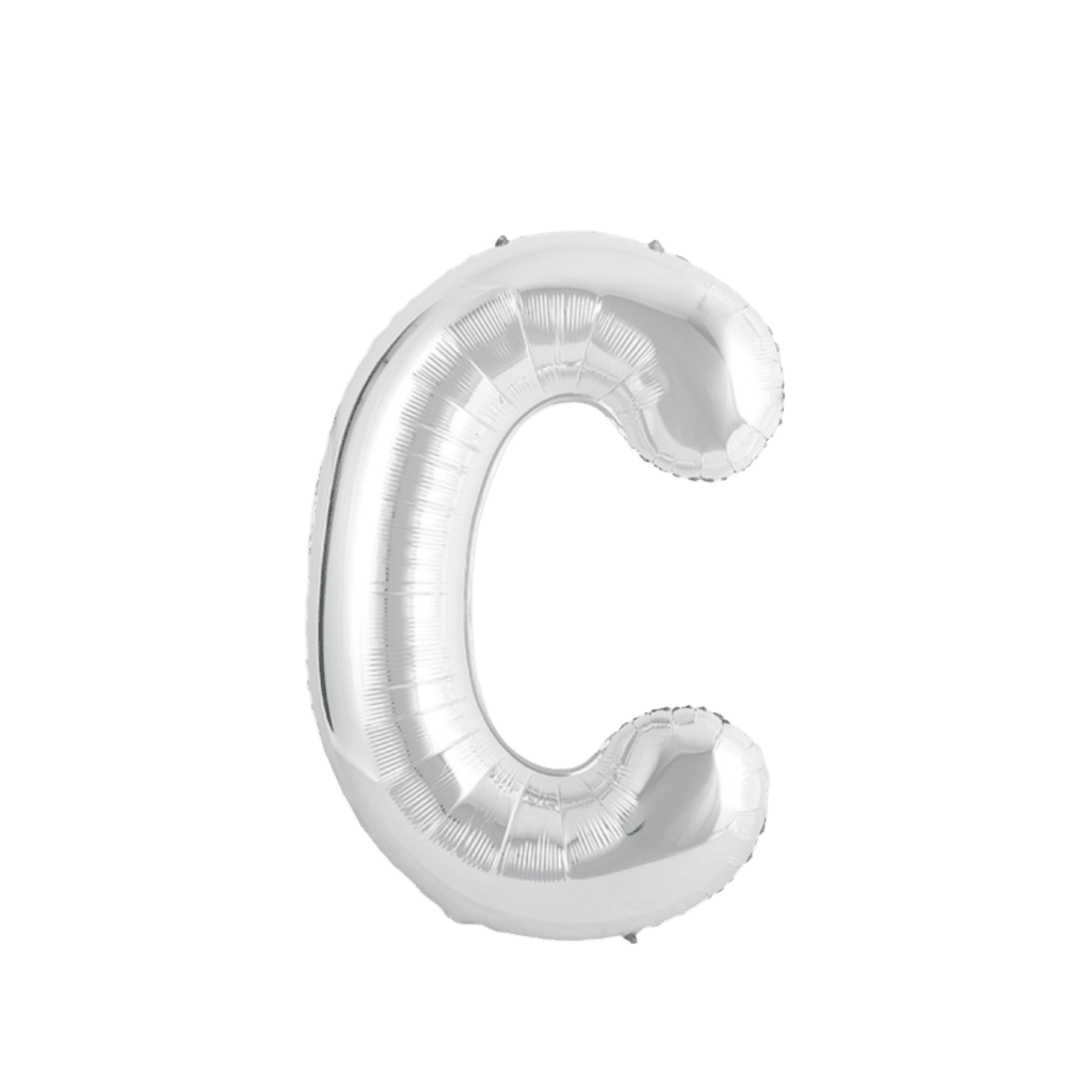 Silver Alphabet Balloons (32 Inch) | Balloon Party Singapore