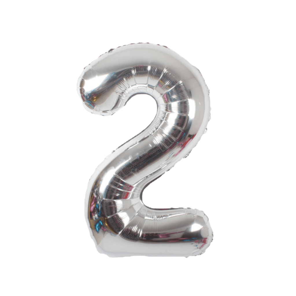 Silver Number Balloons (32 Inch) | Balloon Party Singapore
