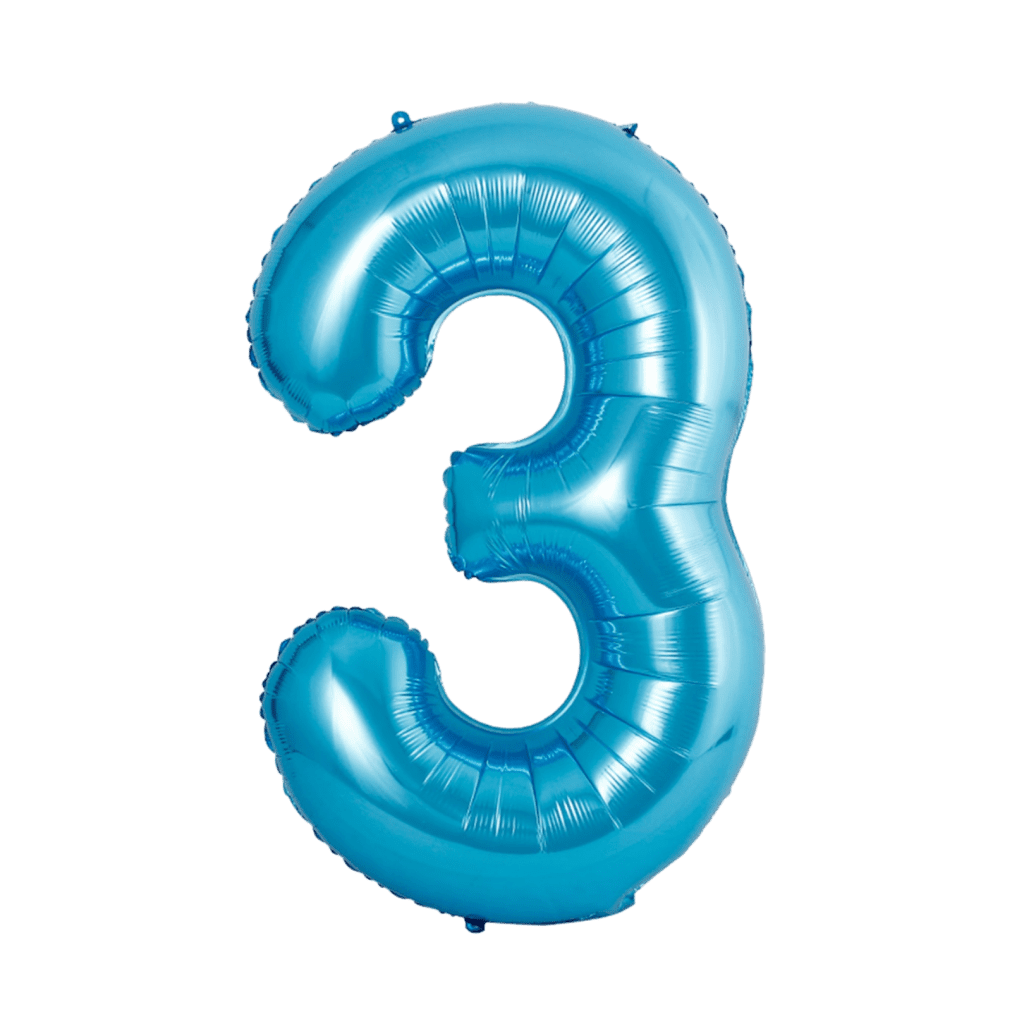 Baby Blue Number Balloons (40 Inch) | Balloon Party Singapore