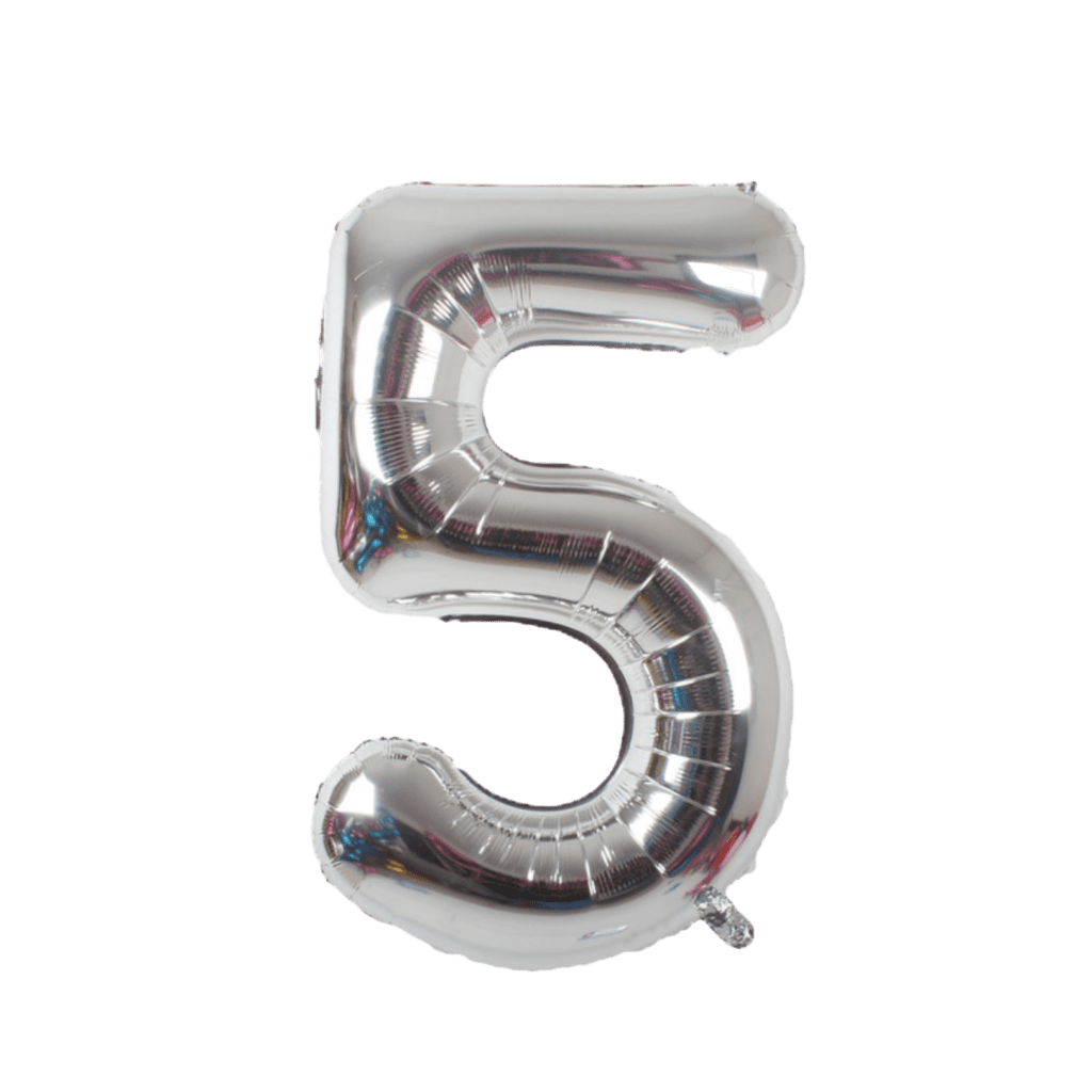 Silver Number Balloons (16 Inch) | Balloon Party Singapore