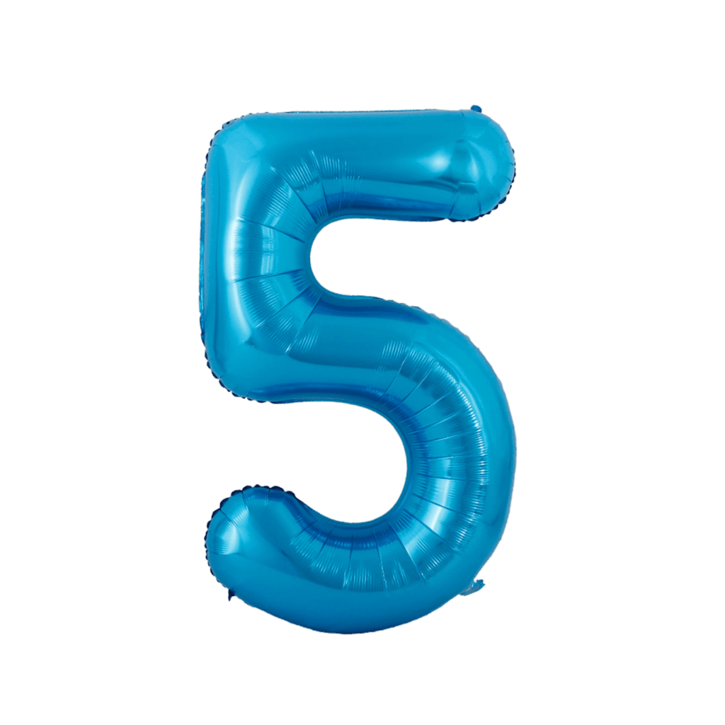 Baby Blue Number Balloons (40 Inch) | Balloon Party Singapore