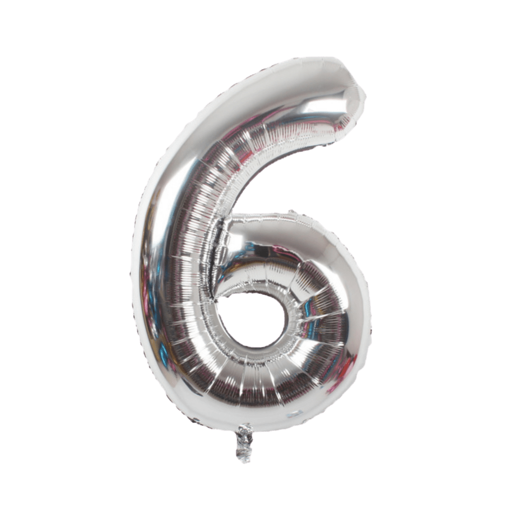 Silver Number Balloons (16 Inch) | Balloon Party Singapore