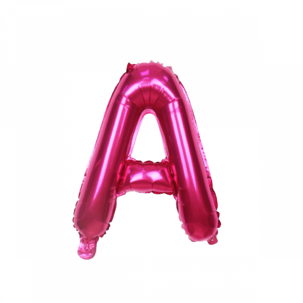 Hot Pink Alphabet Balloons | Balloon Party Singapore
