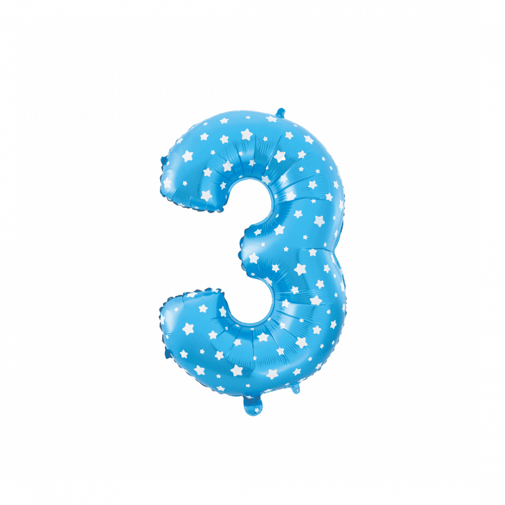 Blue Star Number Balloons (32 Inch) | Balloon Party Singapore