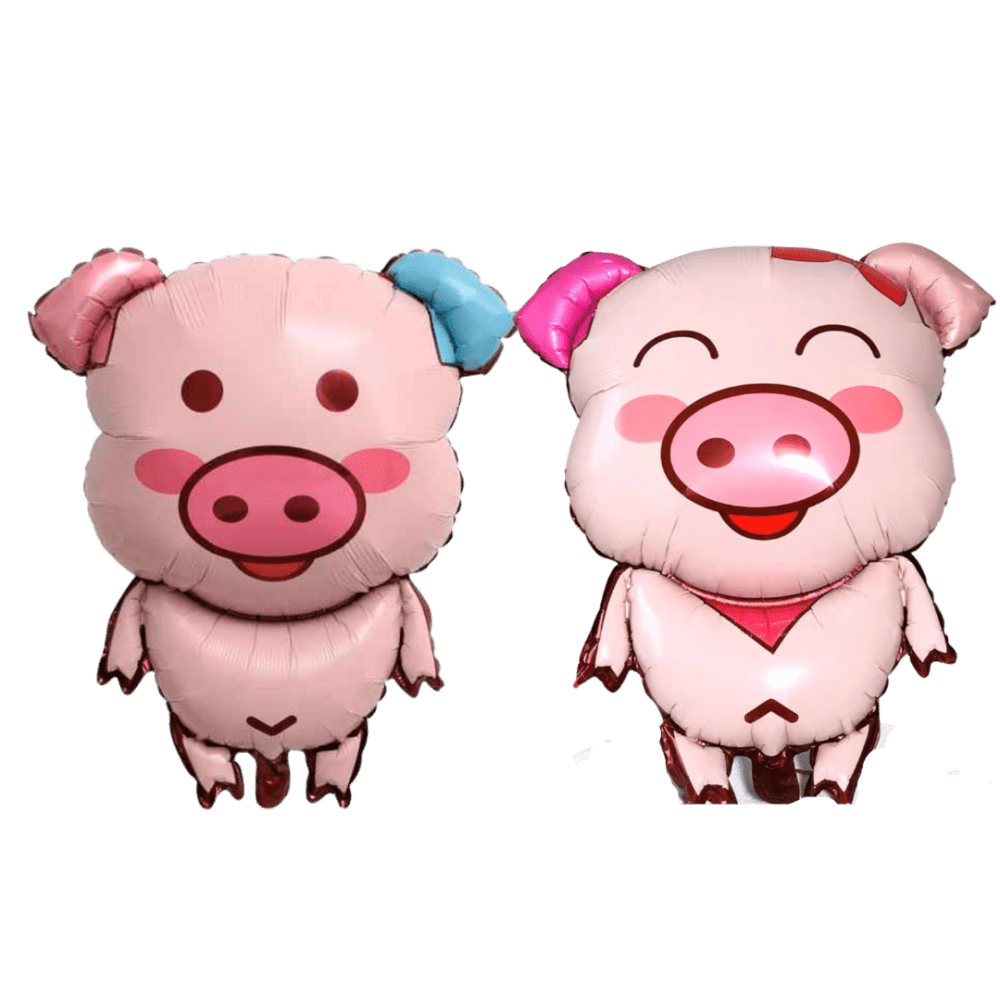 Standing Couple Pig Balloons | Balloon Party Singapore